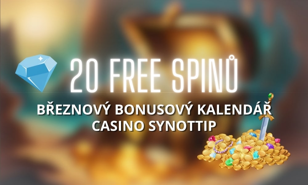 20 free spinů v kalendáři Synottip | 🍀 Vyhraj.cz