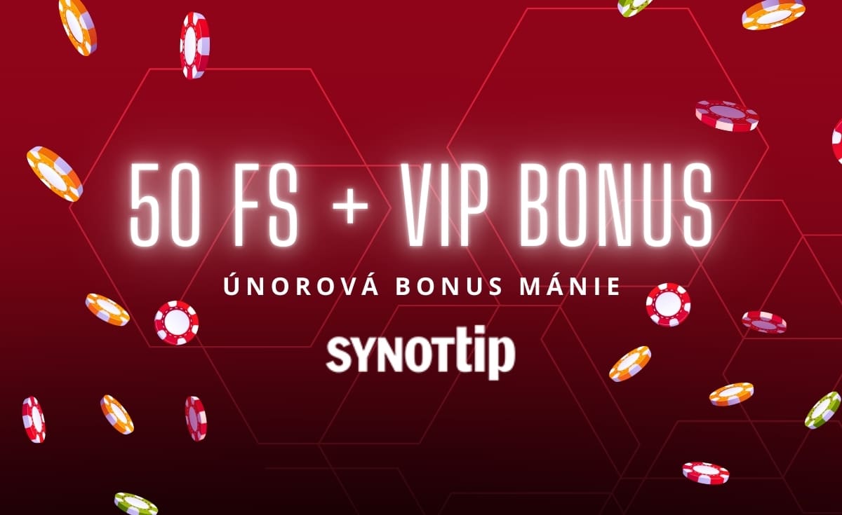 Synottip rozdává 50 otoček zdarma a VIP Bonus! | 🍀 Vyhraj.cz