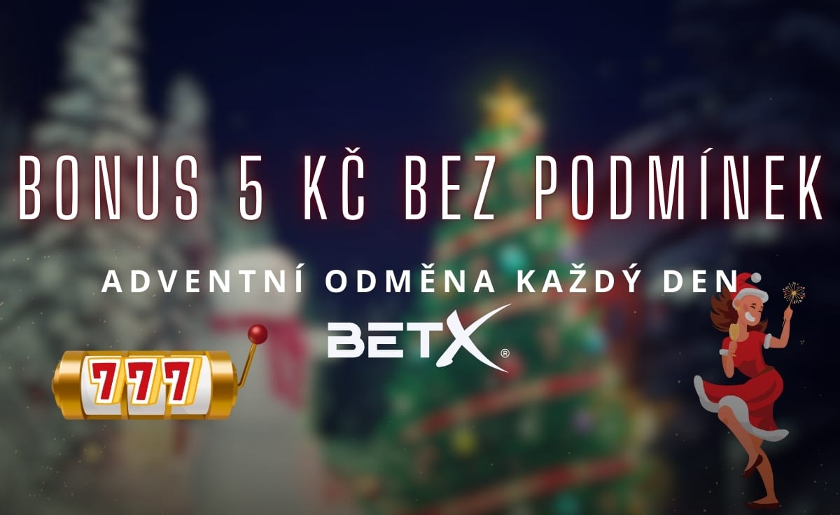 BetX casino: Vánoční bonus 5 Kč bez podmínek každý den! | 🍀 Vyhraj.cz