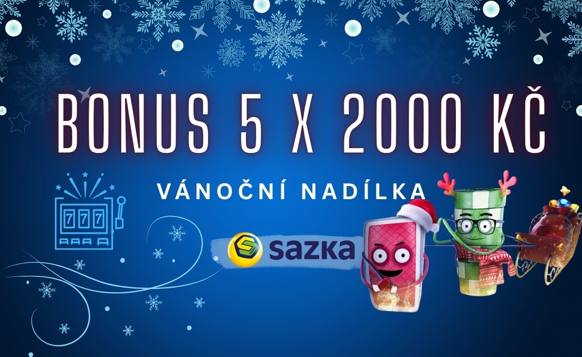 Vánoční nadílka u Sazky: Vyzvedni si bonus 5x 2000 Kč! | 🍀 Vyhraj.cz